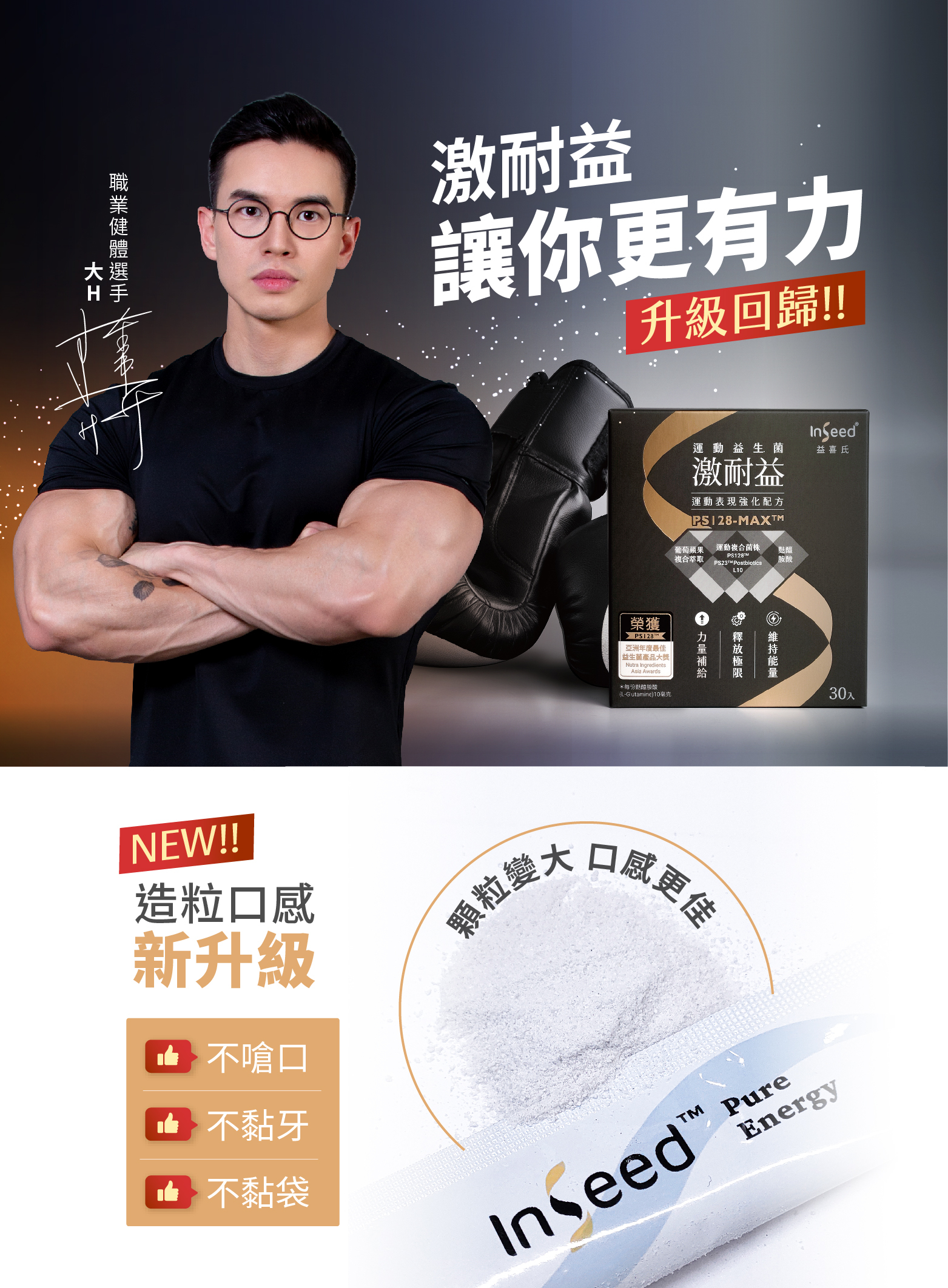 【雙11限時專區】激耐益PS128-MAX™運動益生菌 x6盒