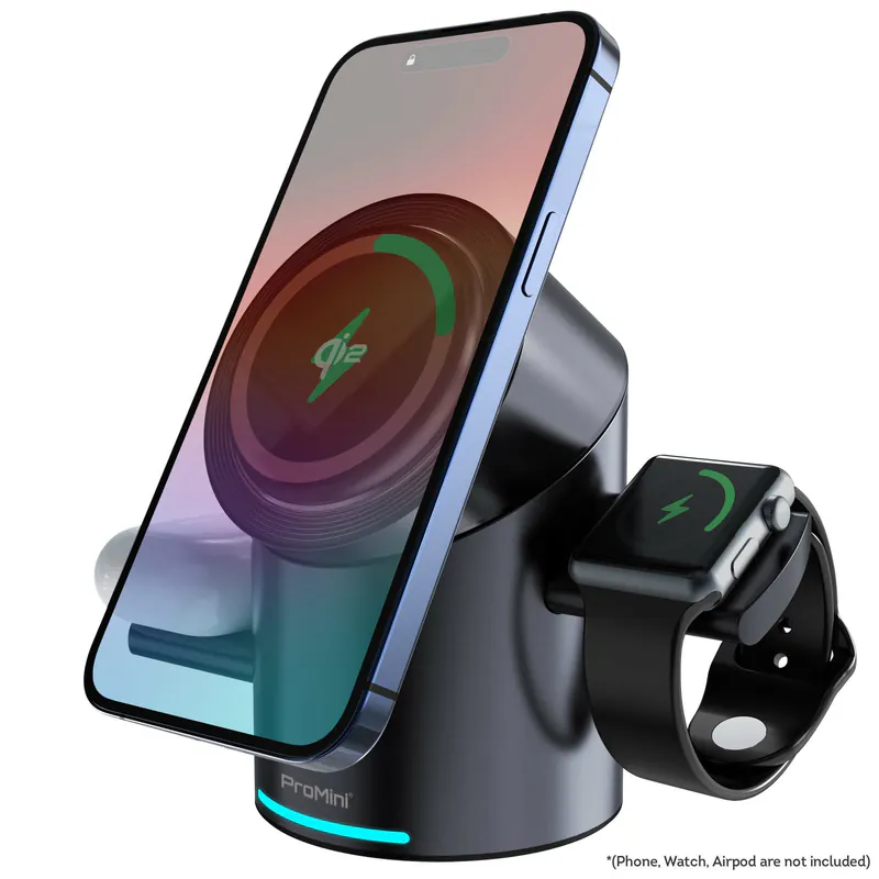 ProMini Cyber C 25W Qi2認證 磁吸3合1無線快速充電座(連火牛)