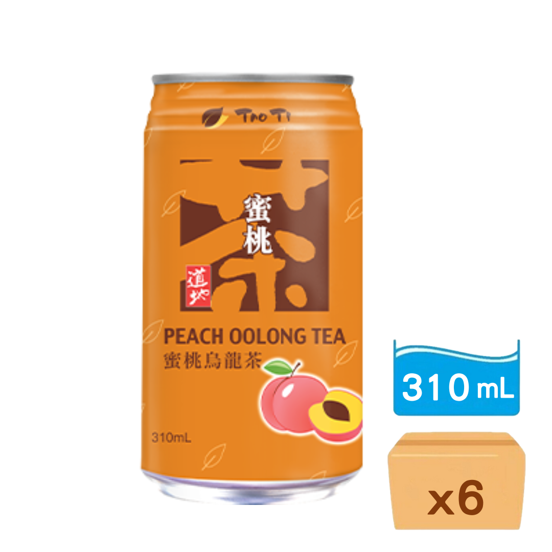 道地台式茶飲-蜜桃烏龍茶 310ml x 6罐