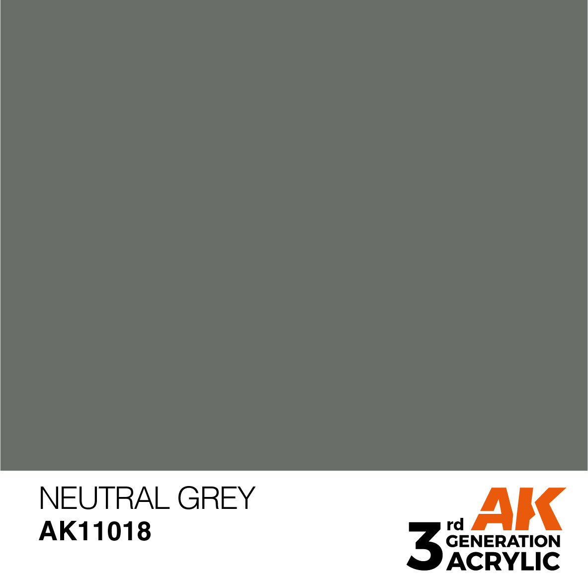 [現貨]AK - 水性壓克力顏料 3rd NEUTRAL GREY – STANDARD