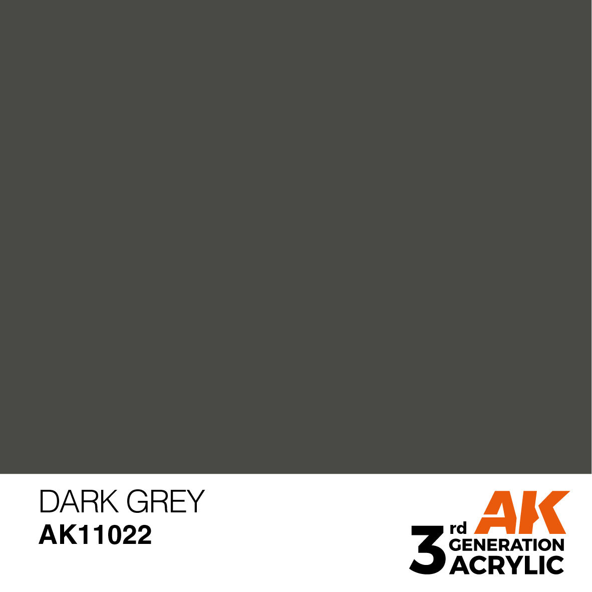 [現貨]AK - 水性壓克力顏料 3rd DARK GREY – STANDARD