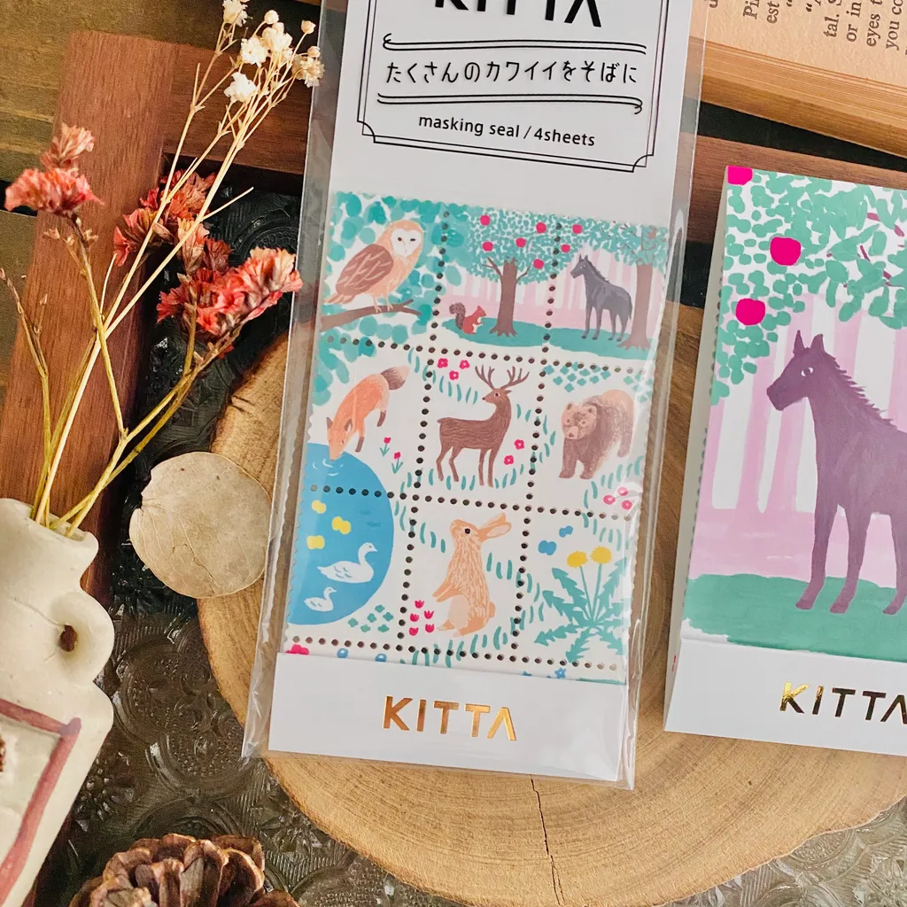 動物（KITP008） HITOTOKI KITTA 卡片式郵票貼紙 ‧ KING JIM