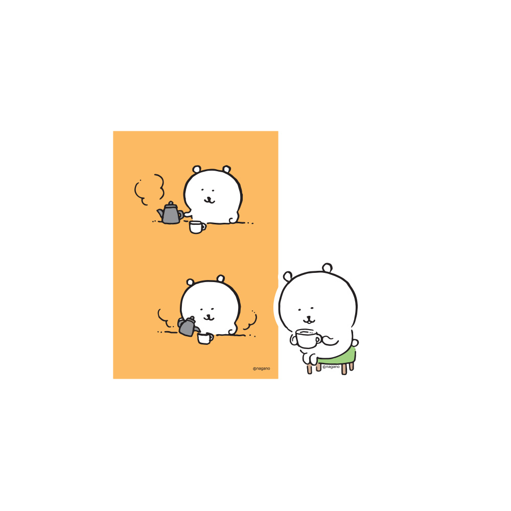 Damgome！明信片 付貼紙 咖啡