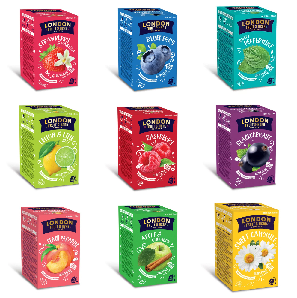 英國 London Fruit & Herb Company 芙賀茶 水果茶 (2gx20入/盒) 無咖啡因