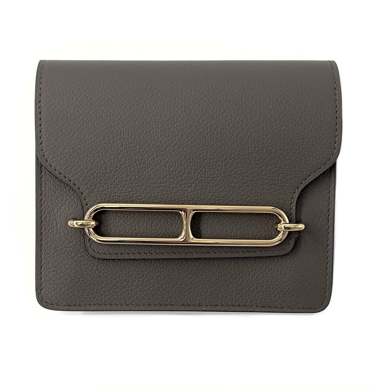 (接近全新）HERMES ROULIS SLIM COMPACT超美8F色金扣