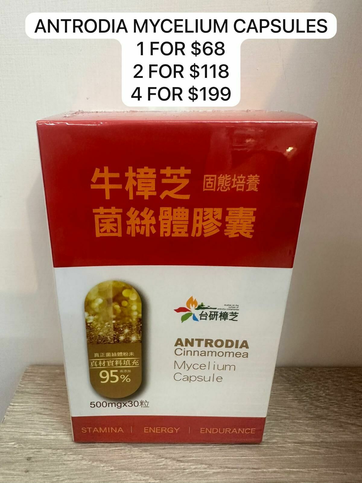 4 ANTRODIA MYCELIUM CAPSULES (PO)