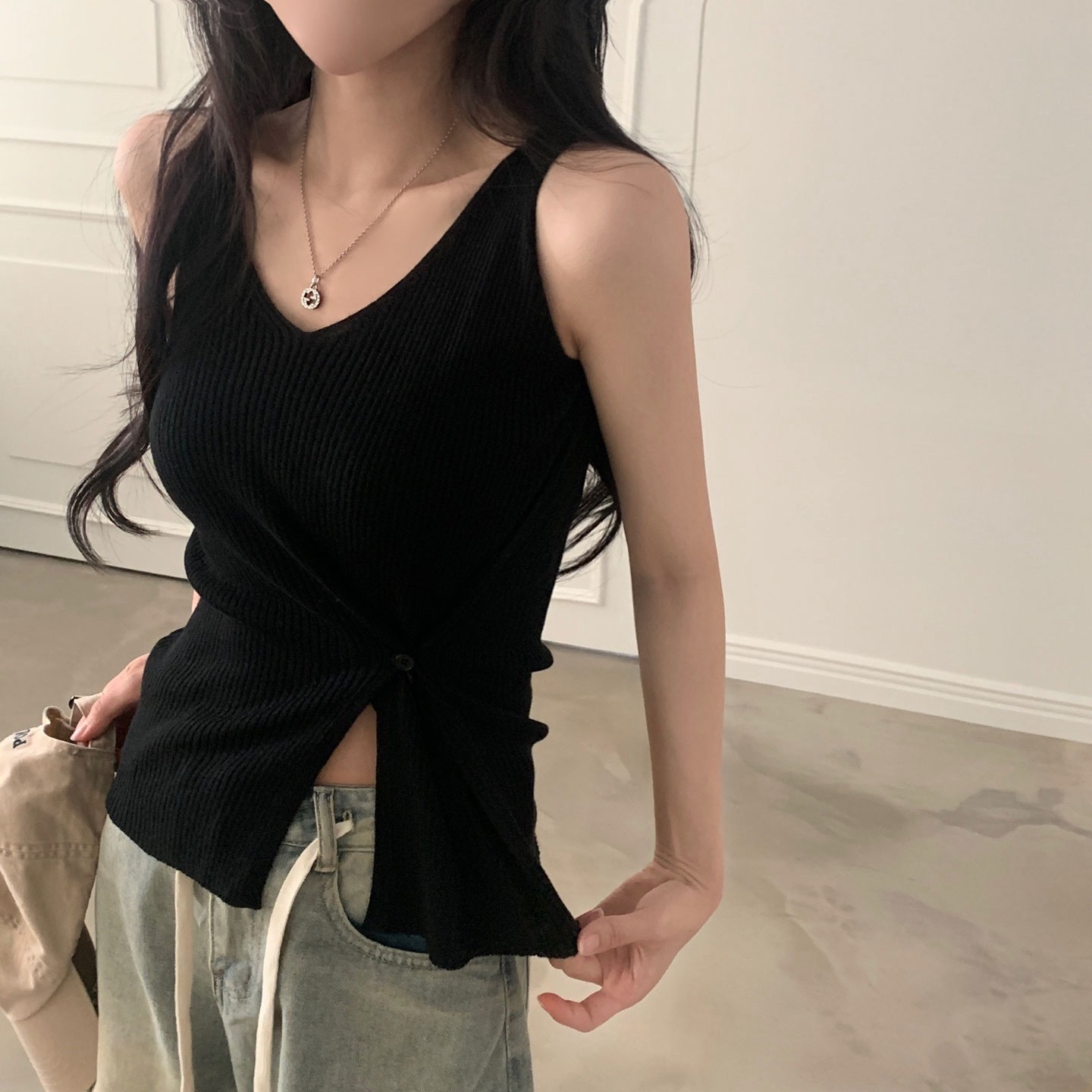 KR TWO-WAY KNIT NASHI TOP (6 COLORS)