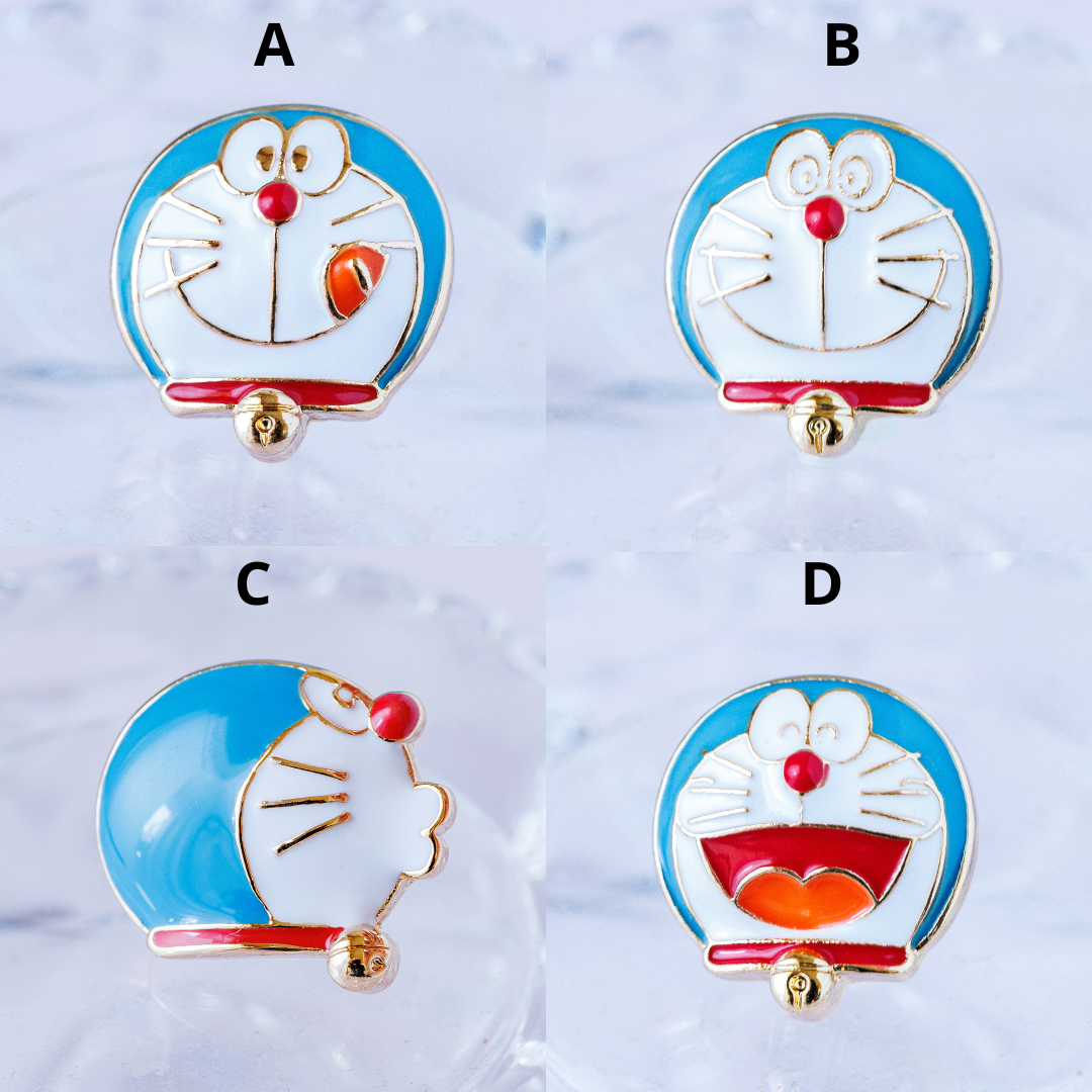 Doraemon pin (Lick/Surprise/Profile/Smile)