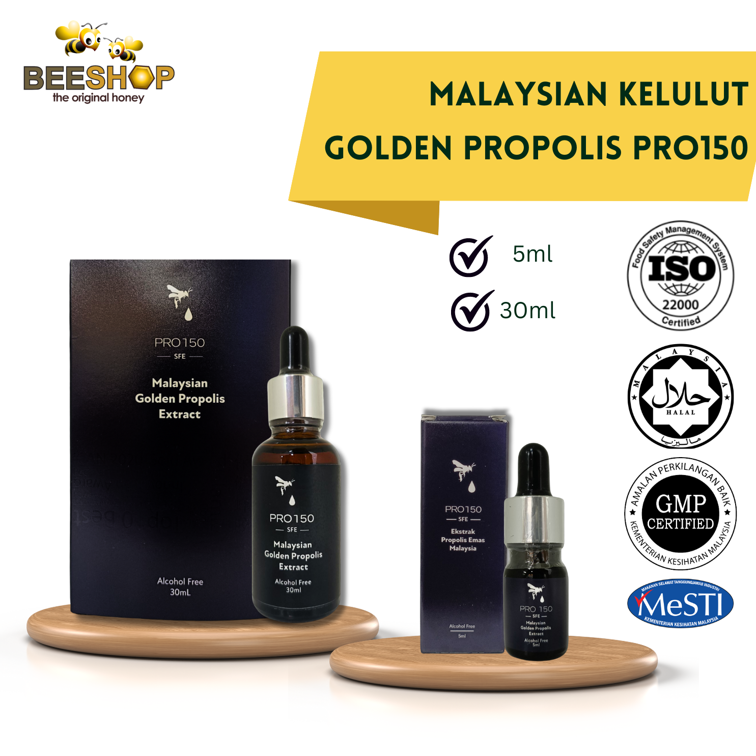 PRO 150 Kelulut Golden Propolis HALAL - The Bee Shop