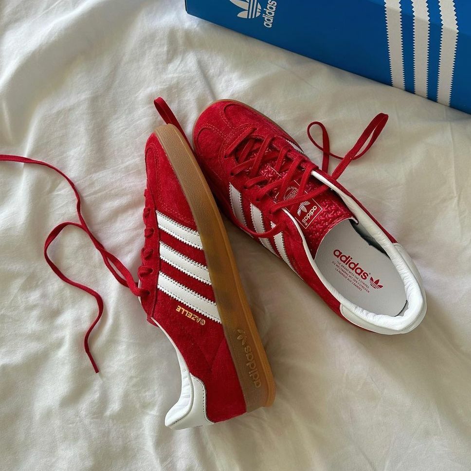 ADIDAS GAZELLE INDOOR 正紅色 焦糖底 麂皮 JI2063 男鞋