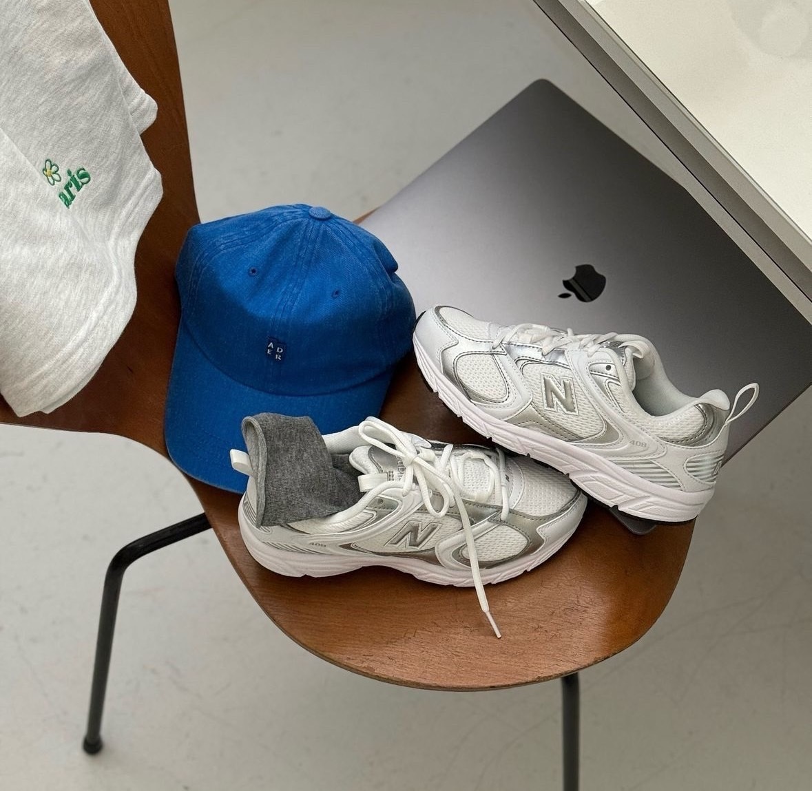 New Balance NB 408 白銀色 Y2K 皮革 復古 慢跑鞋 老爹鞋 ML408WM/預購