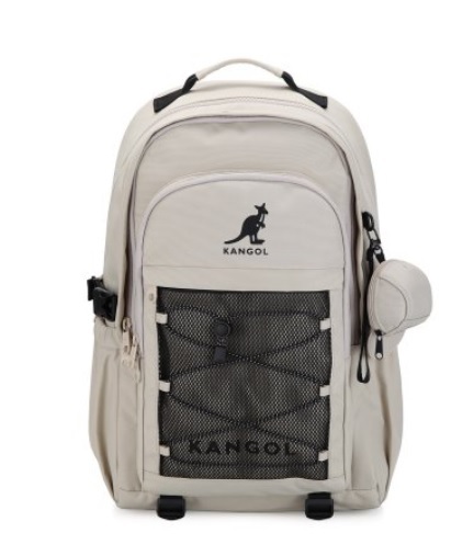 【韓國預購】F072588 Kangol Flash Large Backpack 大容量背包 (米色)