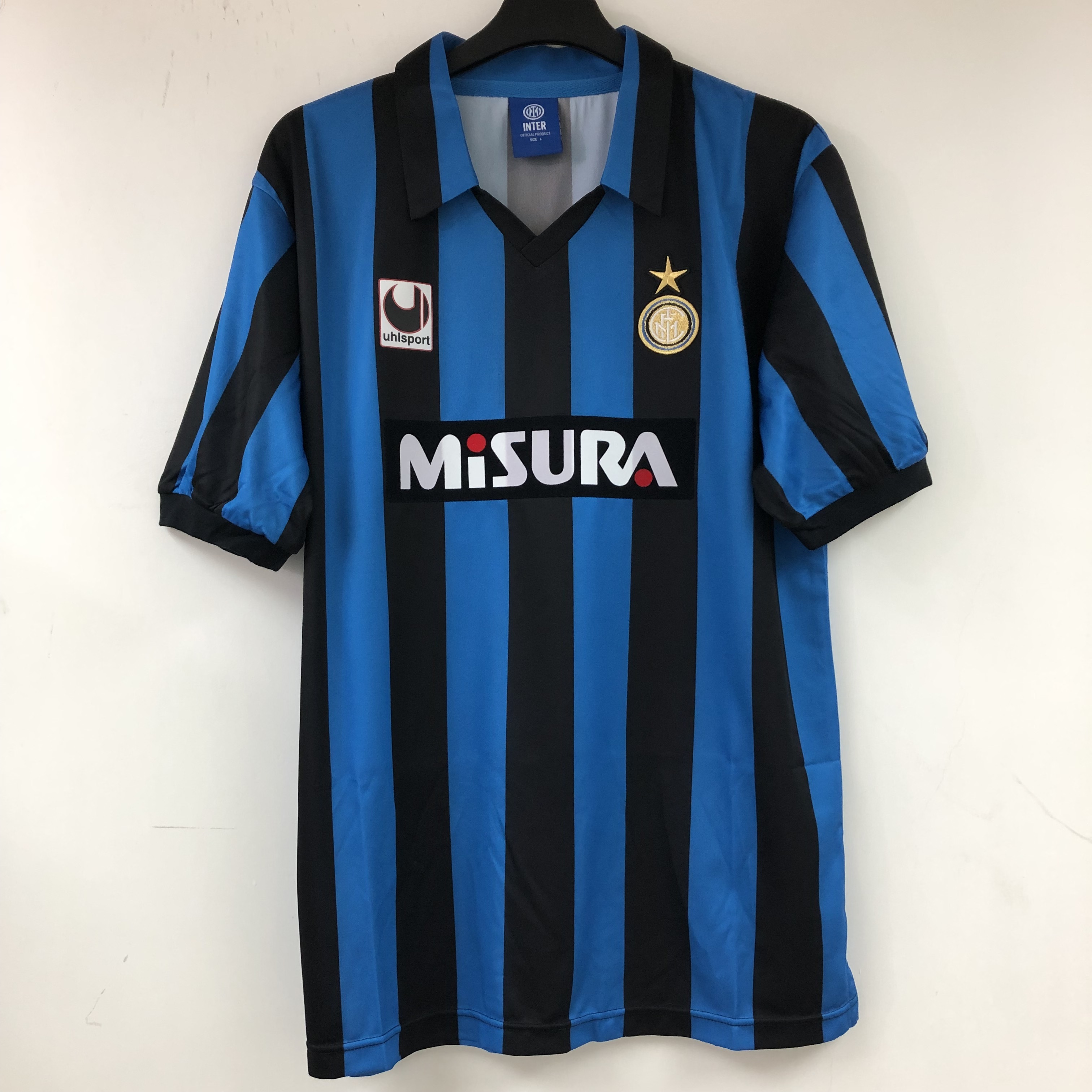 國際米蘭官方復刻版90/91主場球衣