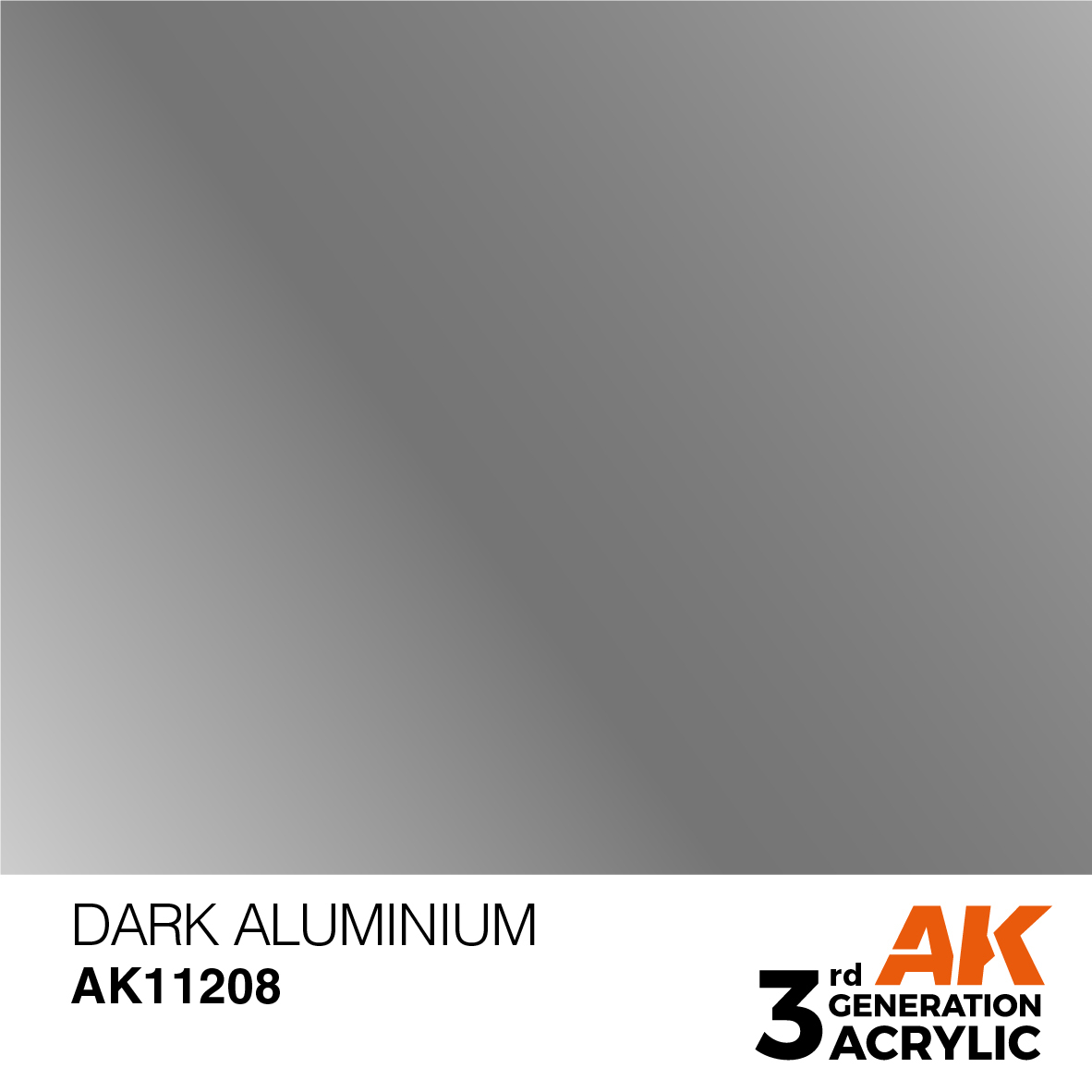 [現貨]AK - 水性壓克力顏料 3rd DARK ALUMINIUM – METALLIC