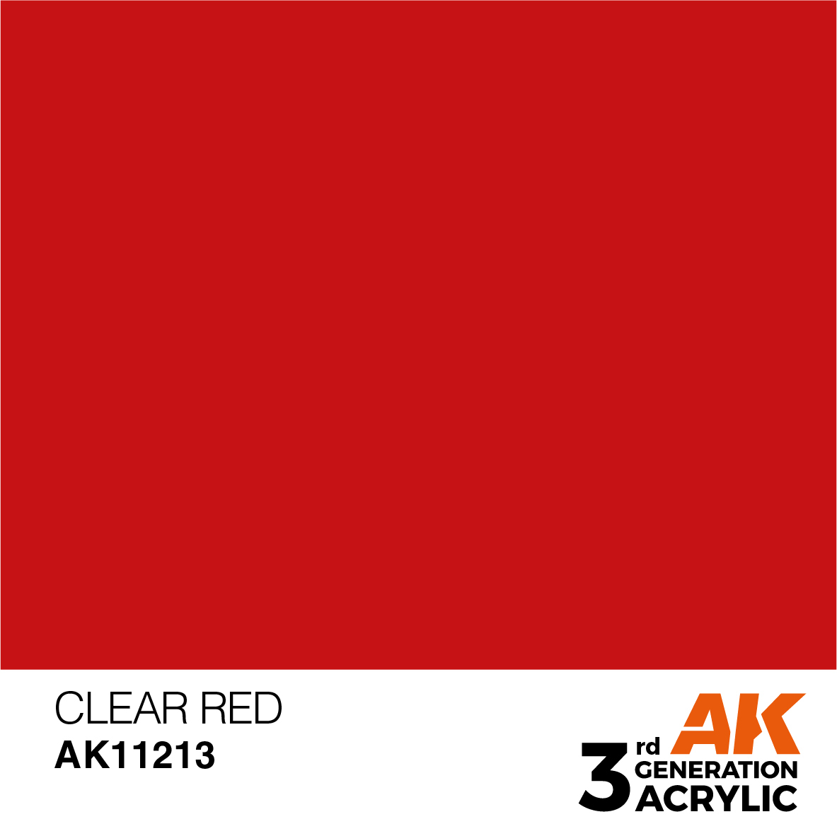 [現貨]AK - 水性壓克力顏料 3rd CLEAR RED – STANDARD