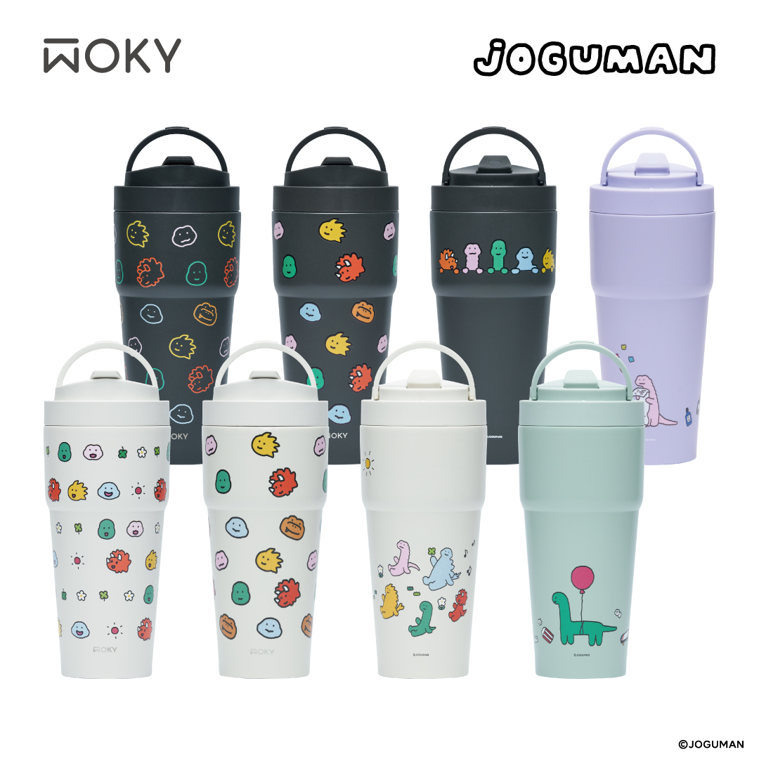 《LINE FRIENDS》WOKY meets JOGUMAN 渾圓杯-雙層陶瓷750ml