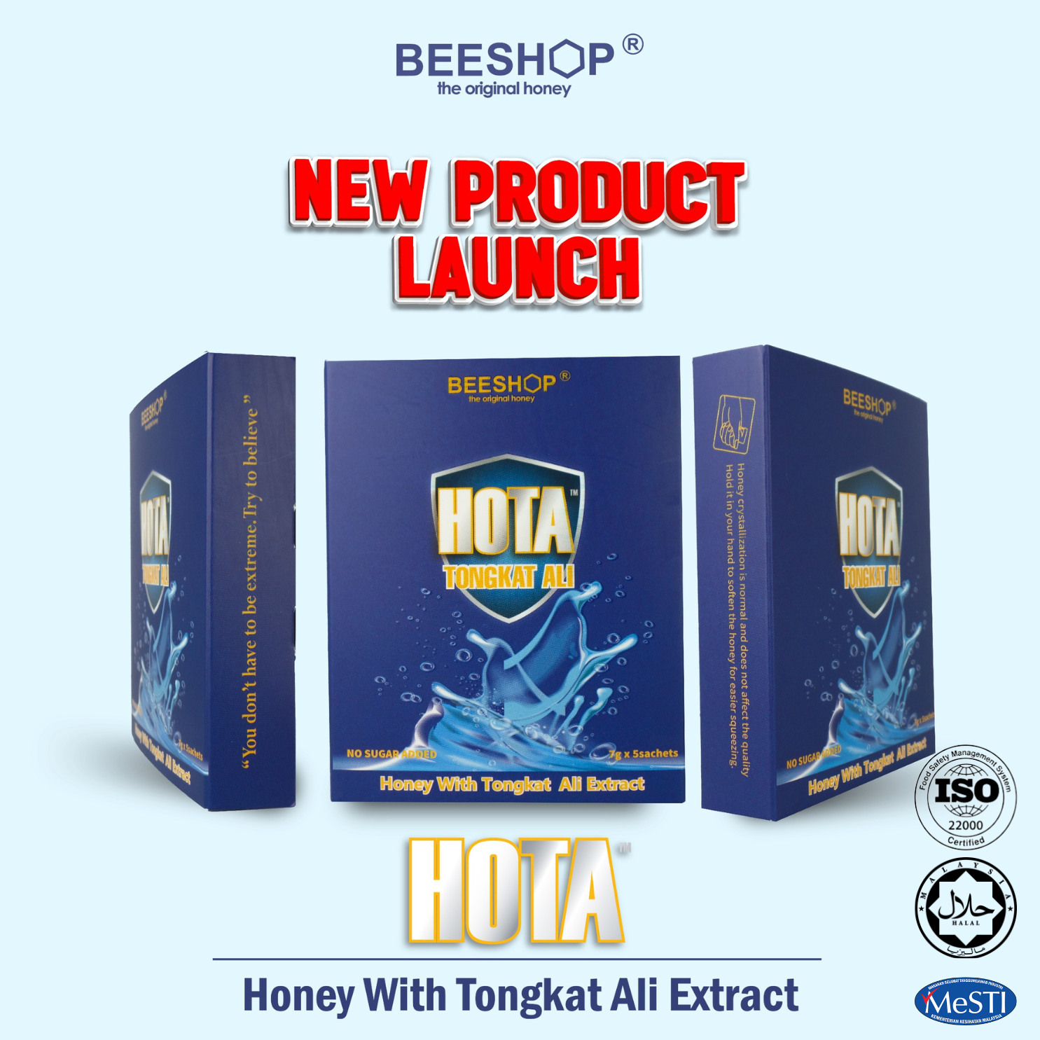 Beeshop Sachet HOTA Honey With Tongkat Ali Extract
