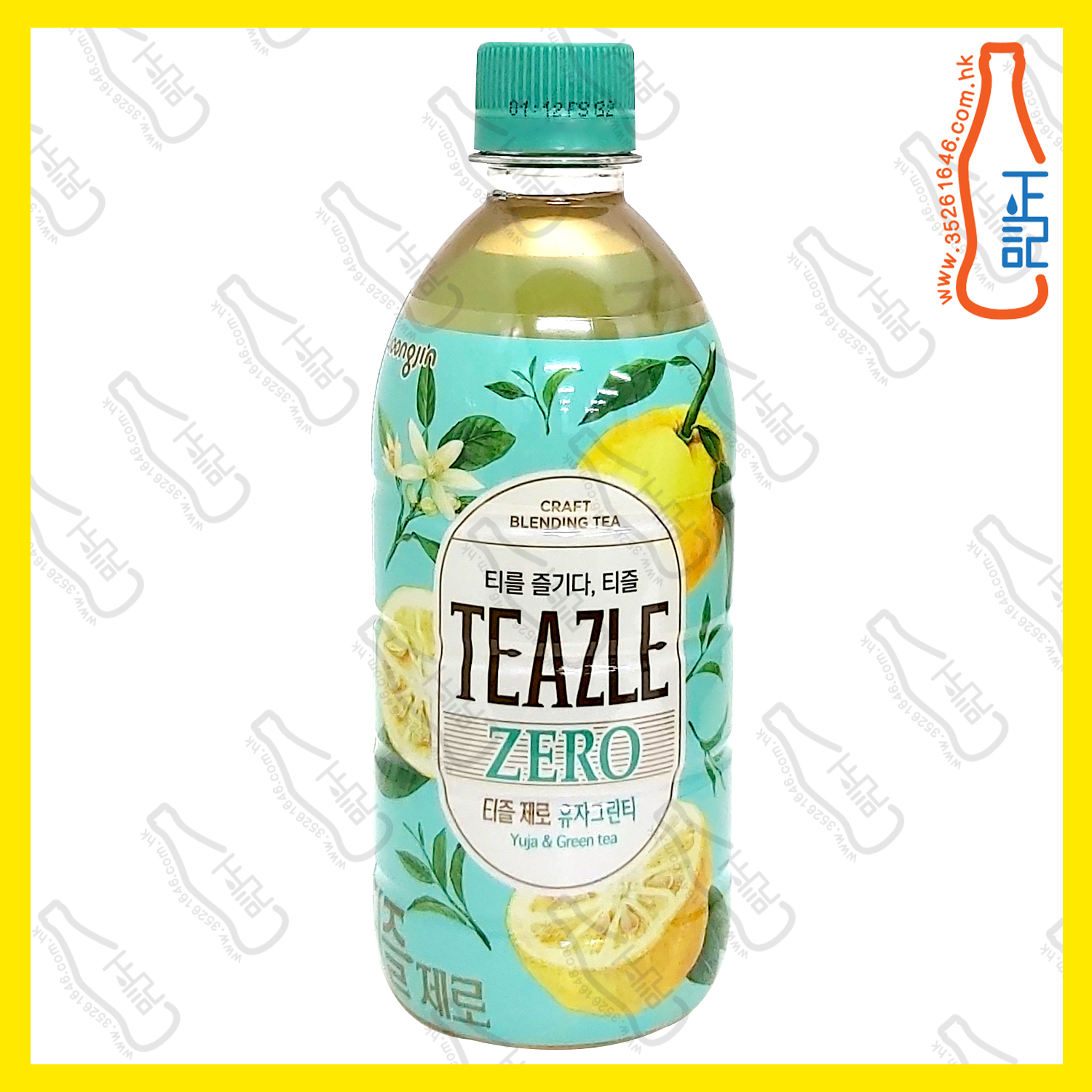 Woongjin Teazle Zero Yuja & Green Tea 500ml x 1