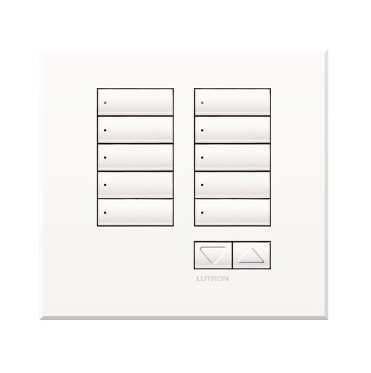 路創 QSWE-10BRLN-AW 10 個按鈕 INTERNATIONAL SEETOUCH QS 調光燈開