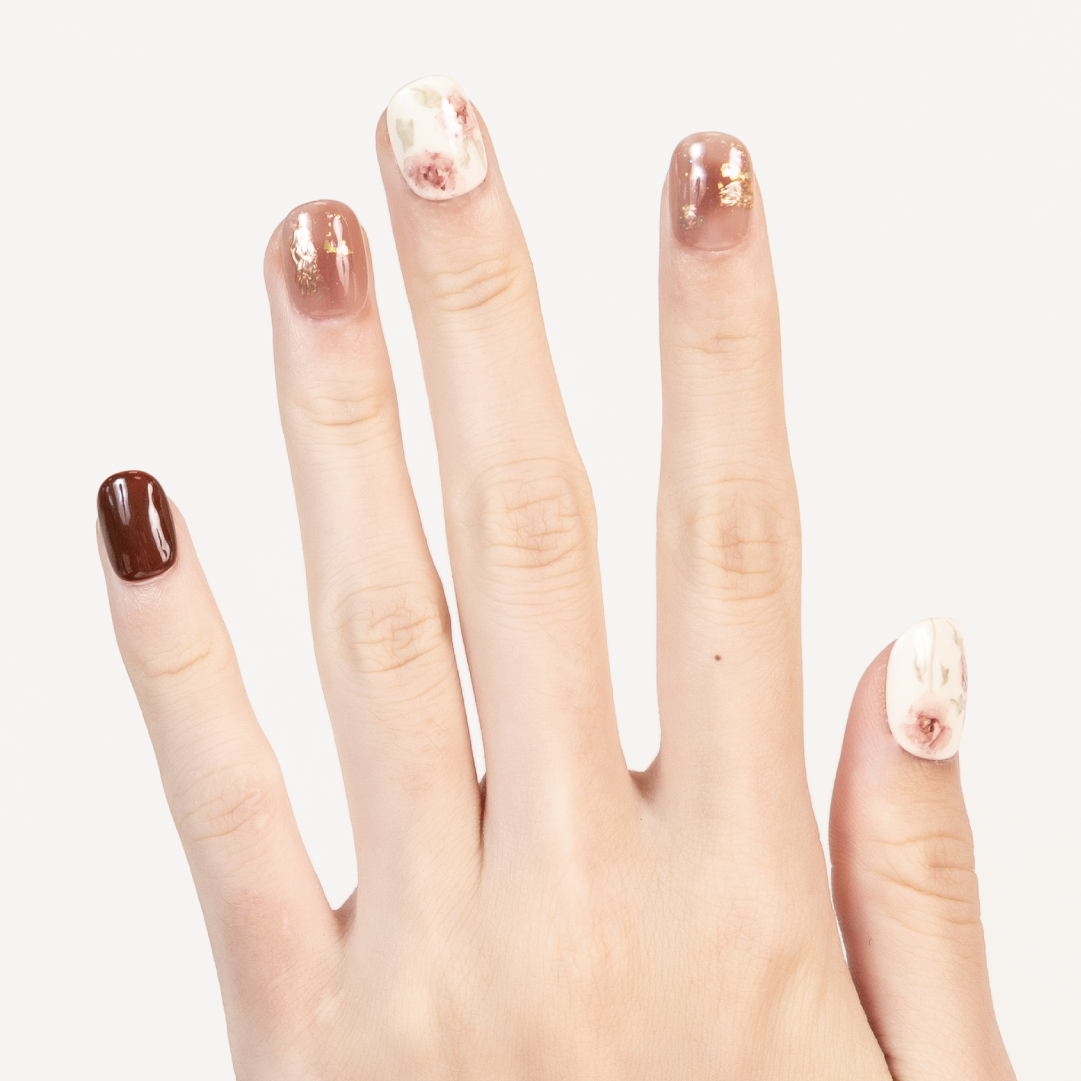 Rose Heart short｜玫瑰心 （短方圓）｜tippy 穿戴式美甲