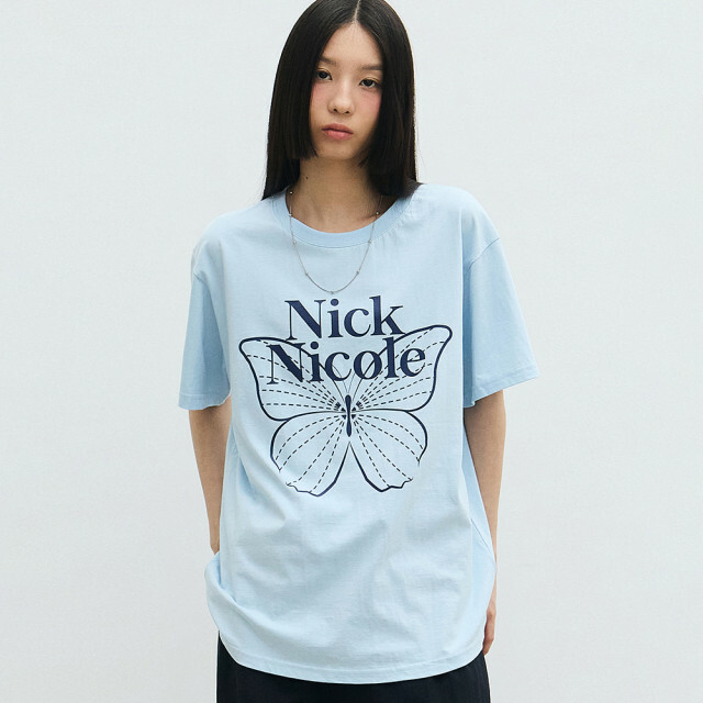 Nick Nicole BIG BUTTERFLY SLEEVE TOP_SORA NAVY