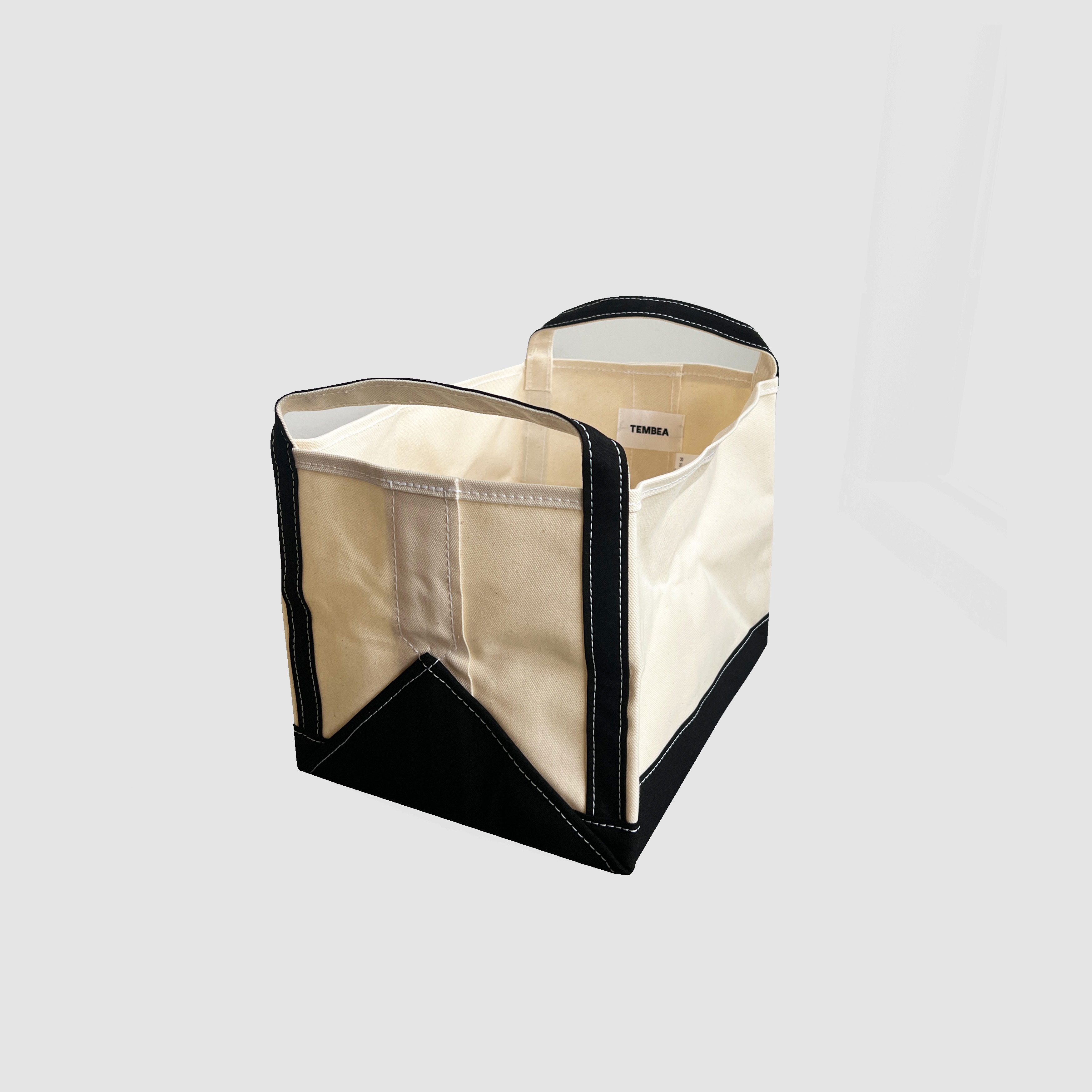 TEMBEA - Book Tote / Basic / NATURAL x BLACK