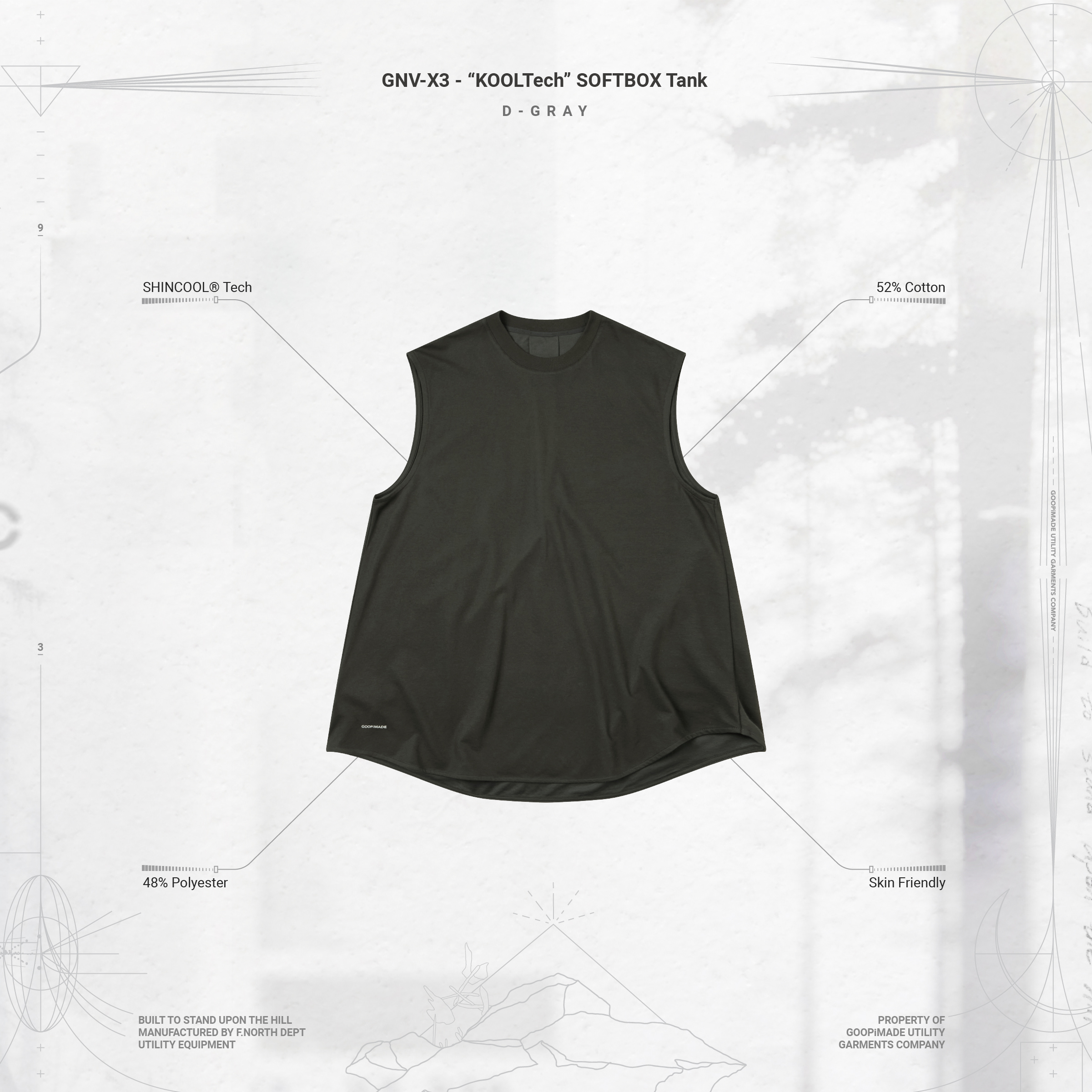 GNV-X3 - “KOOLTech” SOFTBOX Tank - D-Gray