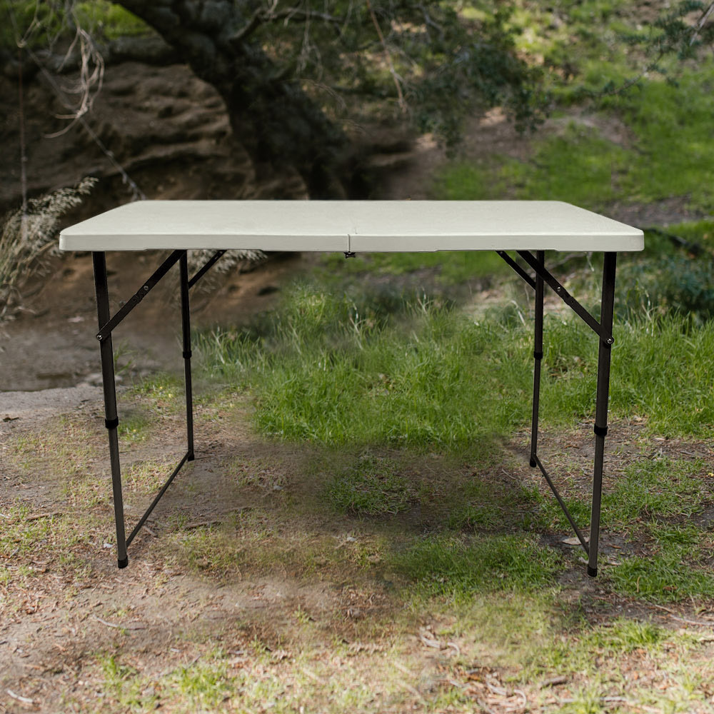 【AOTTO】手提式升降折疊戶外露營桌(折疊桌 餐桌 烤肉 升降桌)(TA-101)