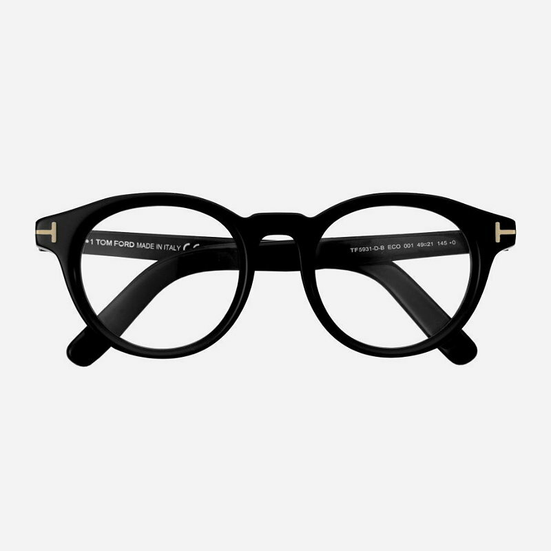 TOM FORD ECO 湯姆福特經典T字設計男女復古圓形全框板材眼鏡框 TF5931-D-B｜幸子眼鏡