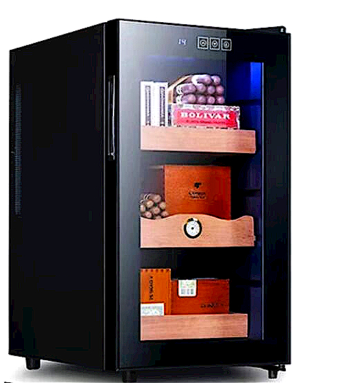 LEZUN樂尊 46L恆溫保濕雪茄櫃半導體風冷單溫煙酒展示櫃冷藏小型雪茄櫃 JC-46AW