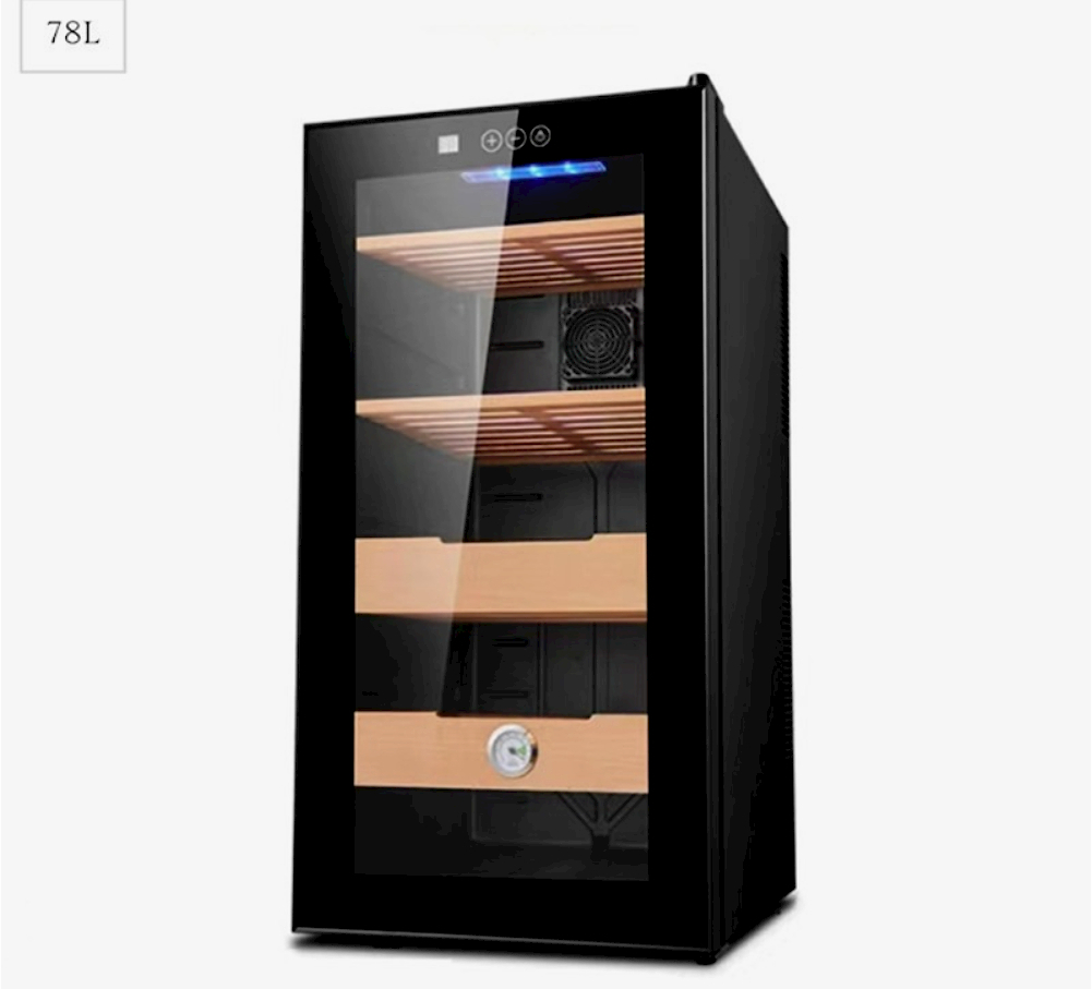 LEZUN樂尊 78L恆溫保濕雪茄櫃半導體風冷單溫煙酒展示櫃冷藏小型雪茄櫃 JC-78AW