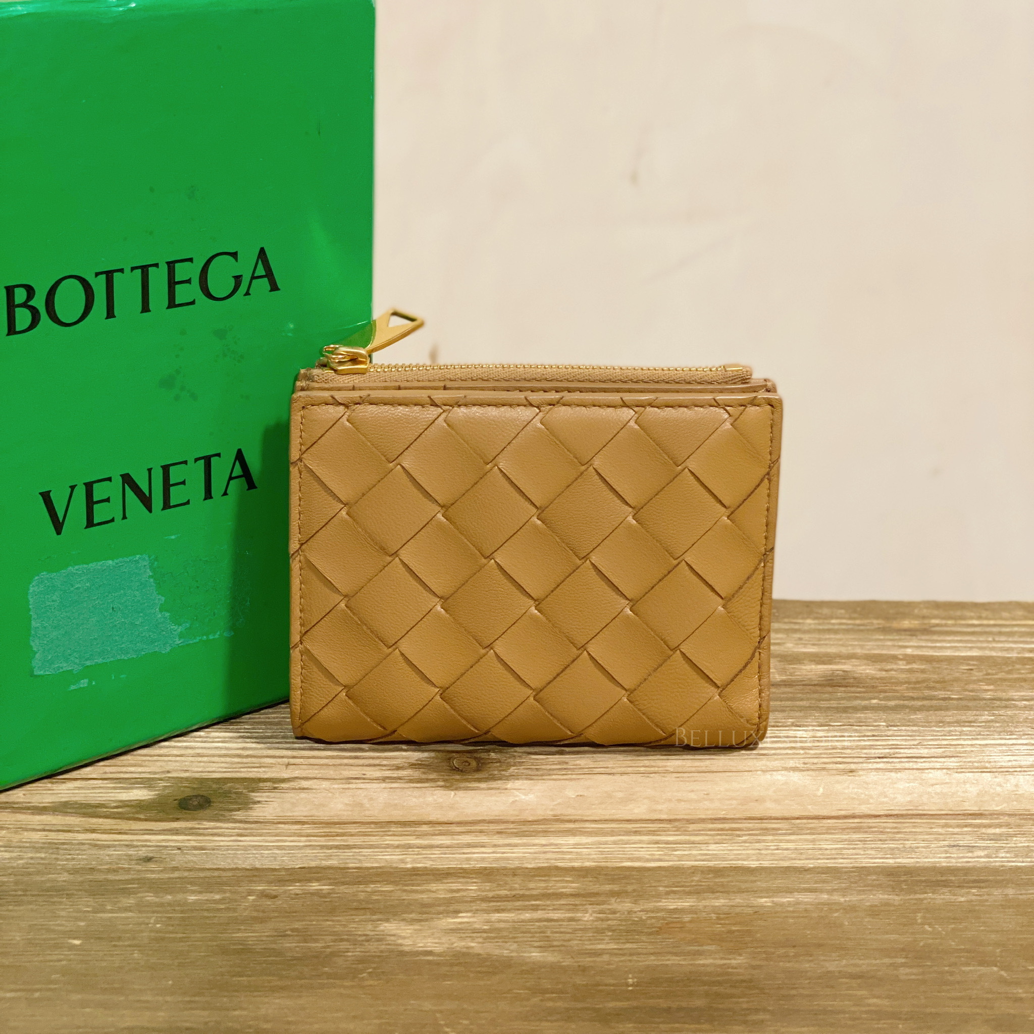 [Pre-owned] BV wallet brown