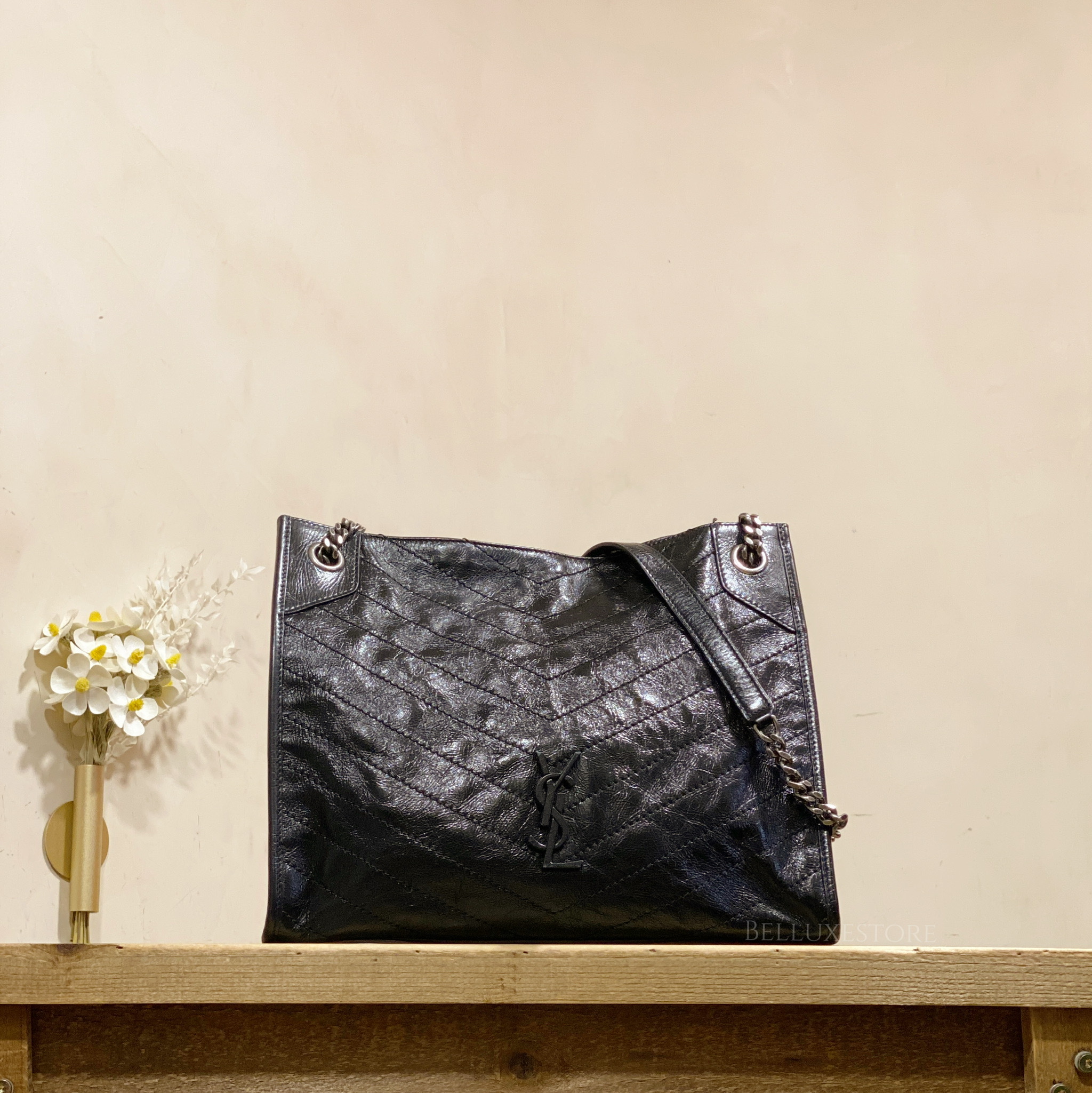 [Pre-owned] YSL niki tote black