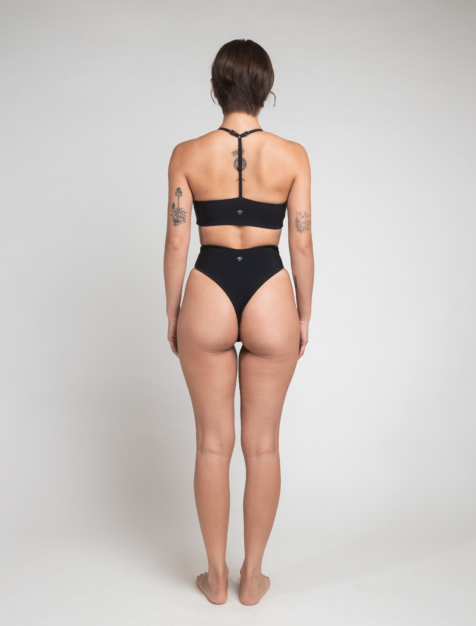 Black 經典黑 / 拼接高腰美臀褲 / Bottom｜TIMU AQUA