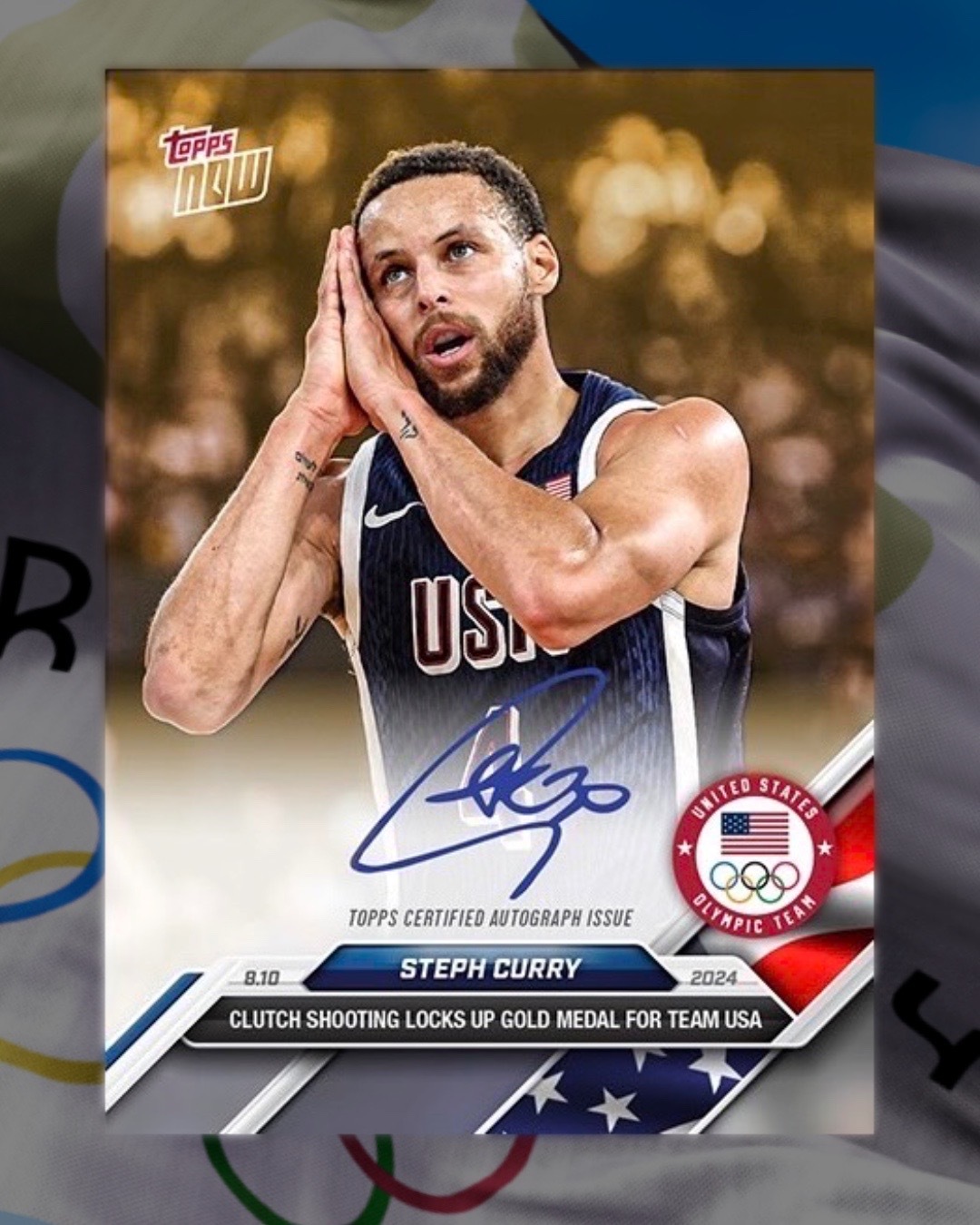 #現貨 TOPPS NOW® x 2024 Olympic Steph Curry Card 27