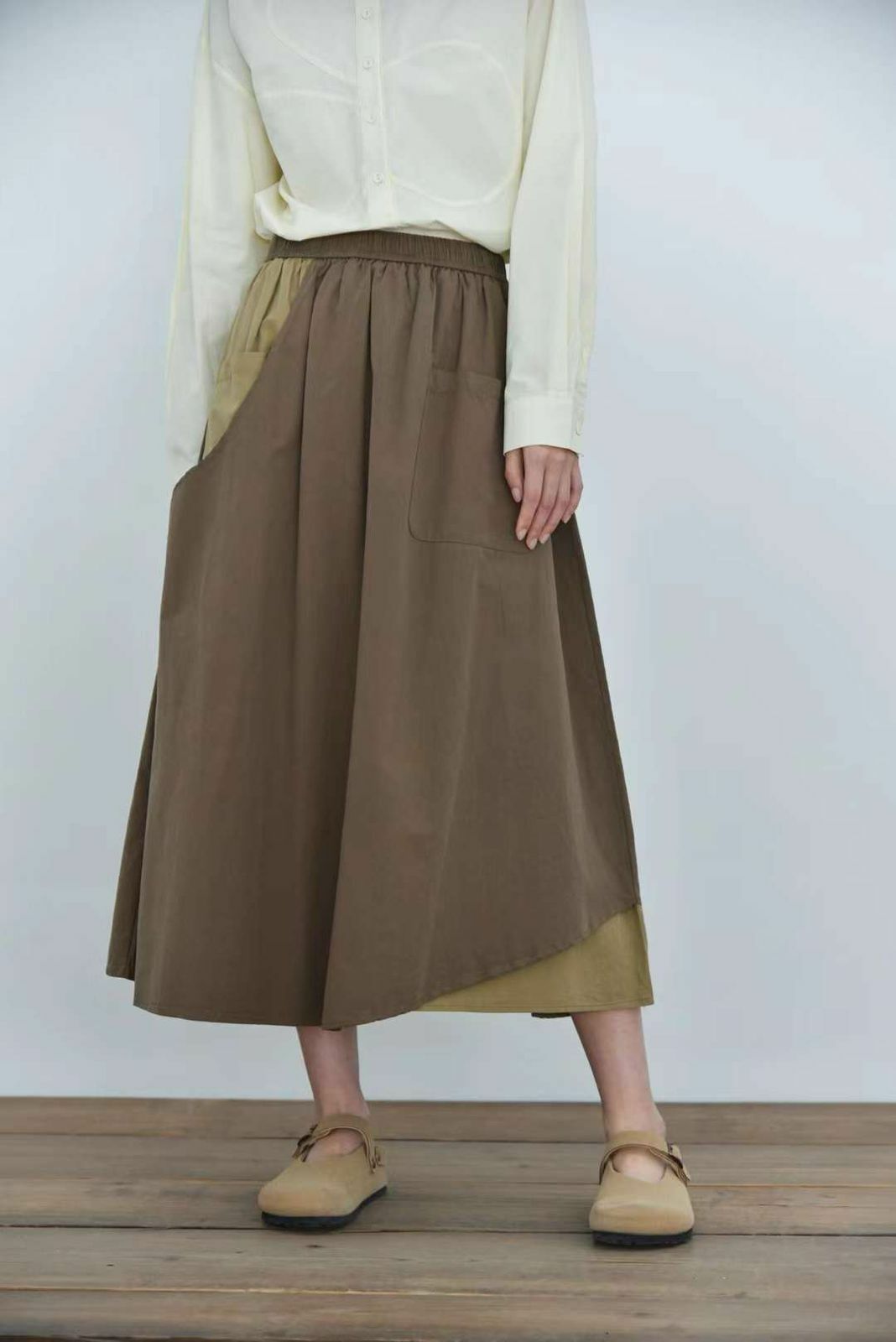 Asymmetric Layered Skirt [#S7605]