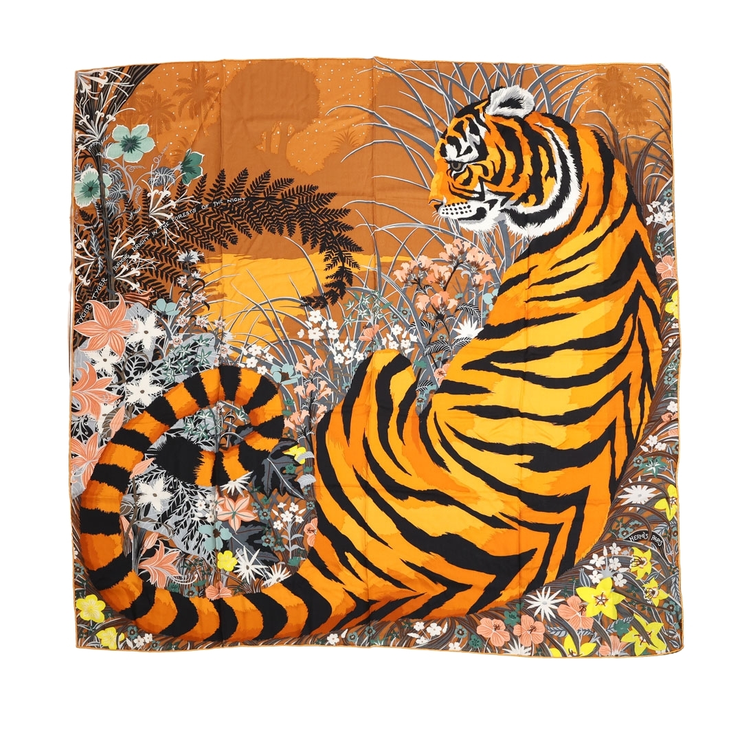 【NEW】HERMES TYGER TYGER 140 SHAWL E16108