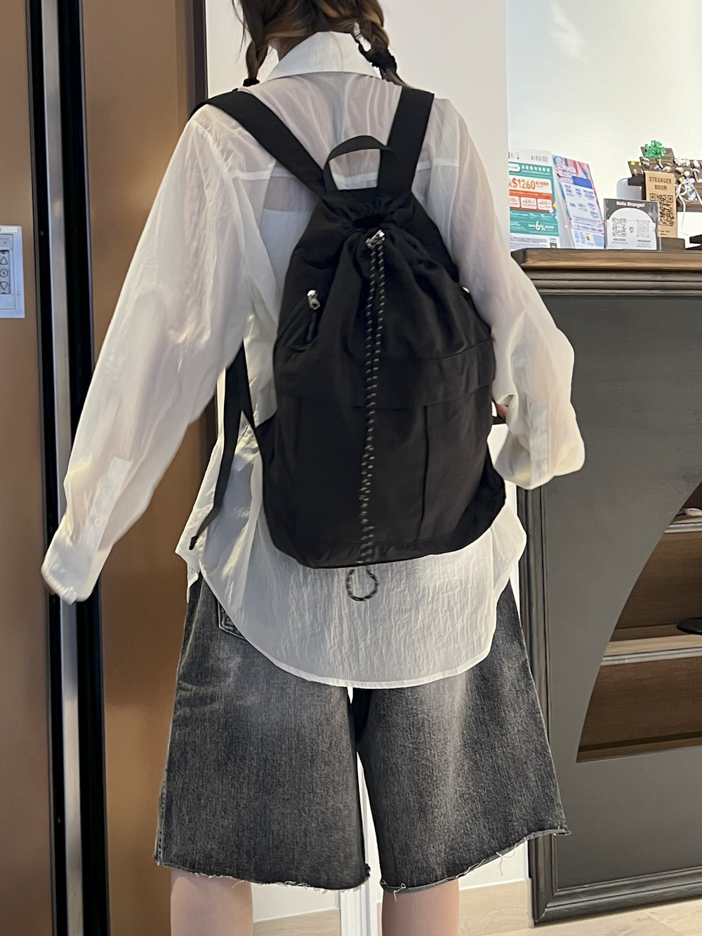 Bucket backpack (BLACK)