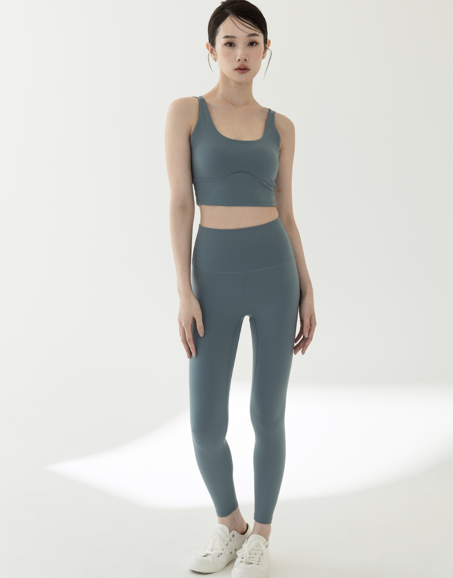 AURA-FIT© 超高腰涼感包覆翹臀褲 - 松石藍