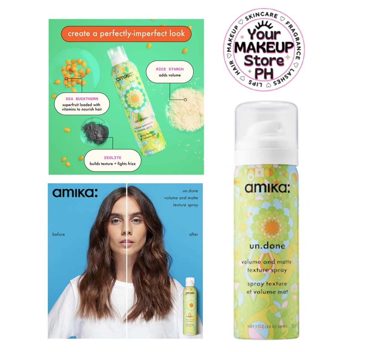 AMIKA Un.Done Volume and Matte Texture Spray MINI .75 o