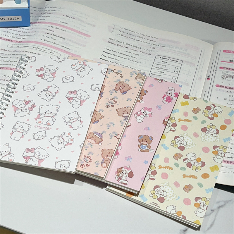 《6862》♾️粉紅少女mikko貓咪A5線條筆記本(隨機出貨)