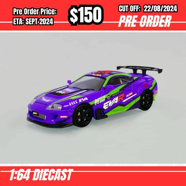 PO-$150 * League Model * 1:64 Supra A80 Widebody EVA...