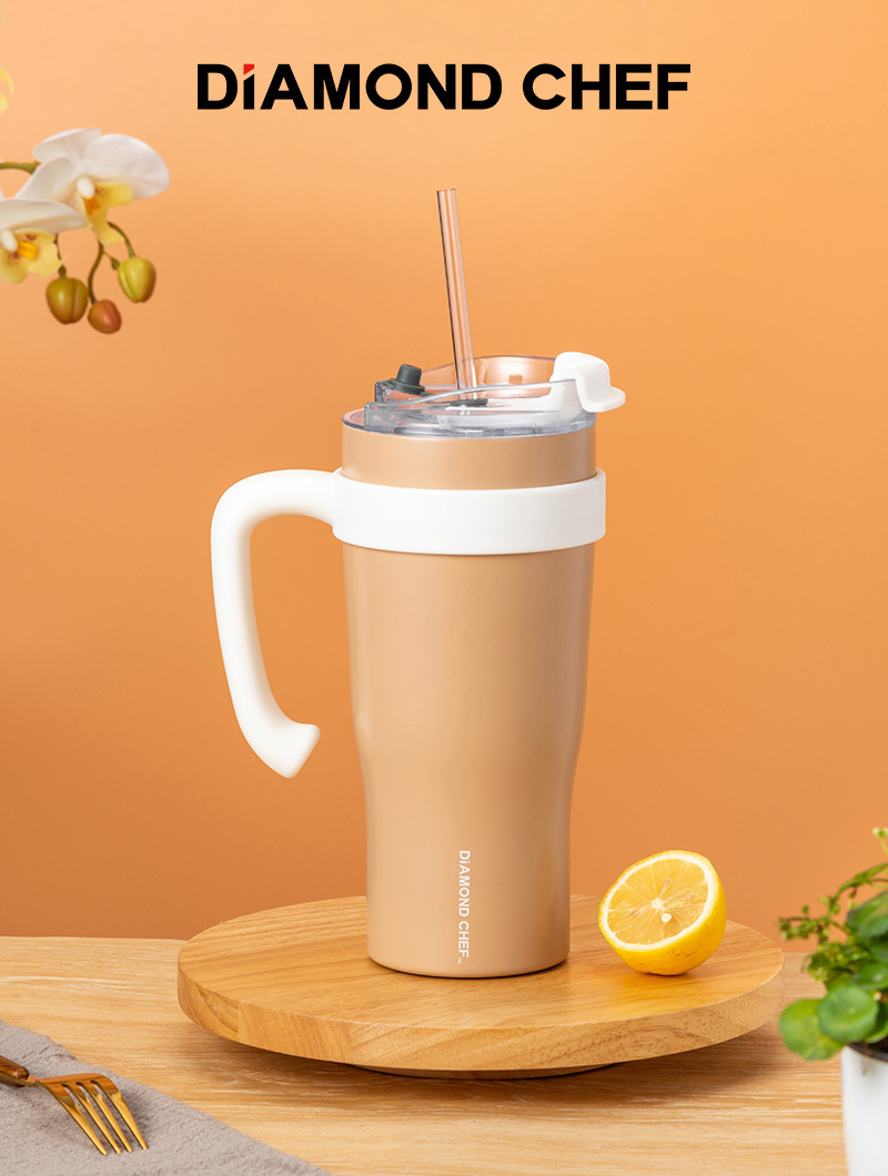 【DIAMOND CHEF】DIAMOND CHEF極致黑按壓保溫杯-400ml