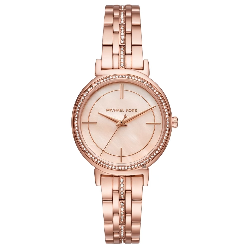 【Michael Kors】MK3643 亮麗 晶鑽錶圈 珍珠母貝錶盤 鑲鑽 不鏽鋼 女款 石英錶