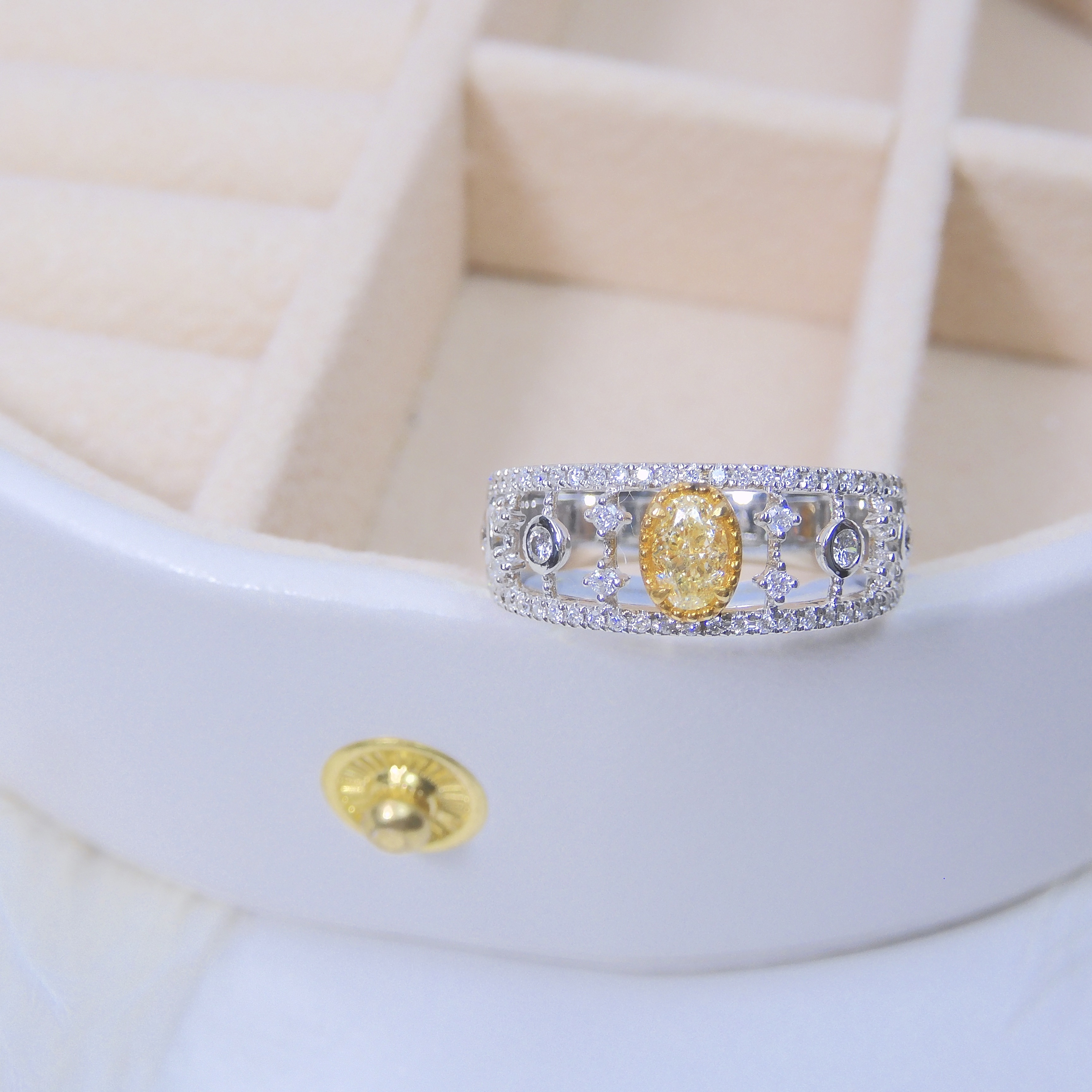 Aloha Jewellery | 18K金 0.27ct 黃鑽戒指