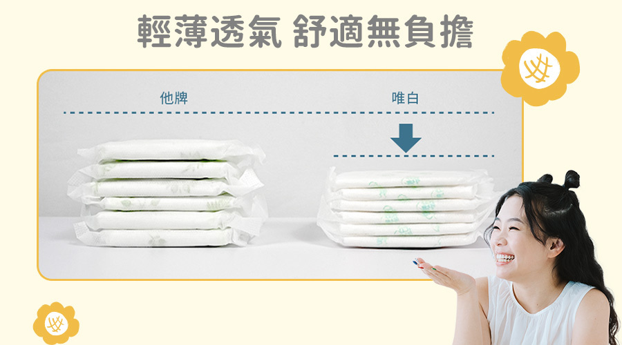 hahababy x 唯白 限定聯名｜臺灣製造保養型涼感衛生棉｜ 16包組