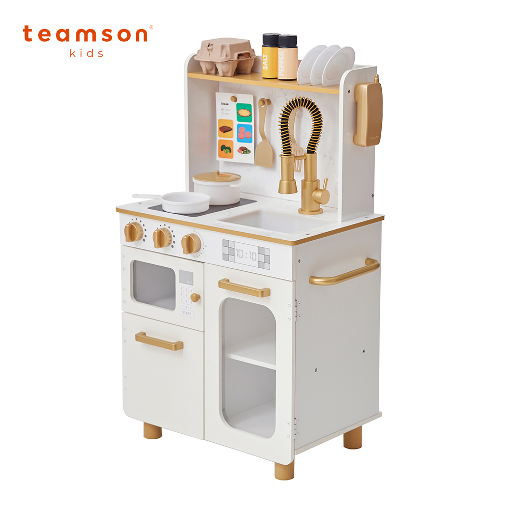 Teamson-曼非斯木製家家酒玩具廚房