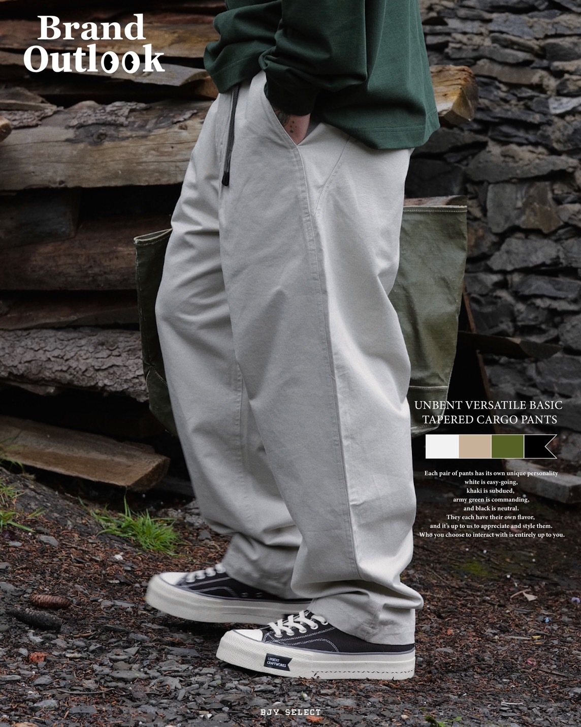 #預購 UNBENT 24AW 百搭 基本款 錐形工裝褲 4色