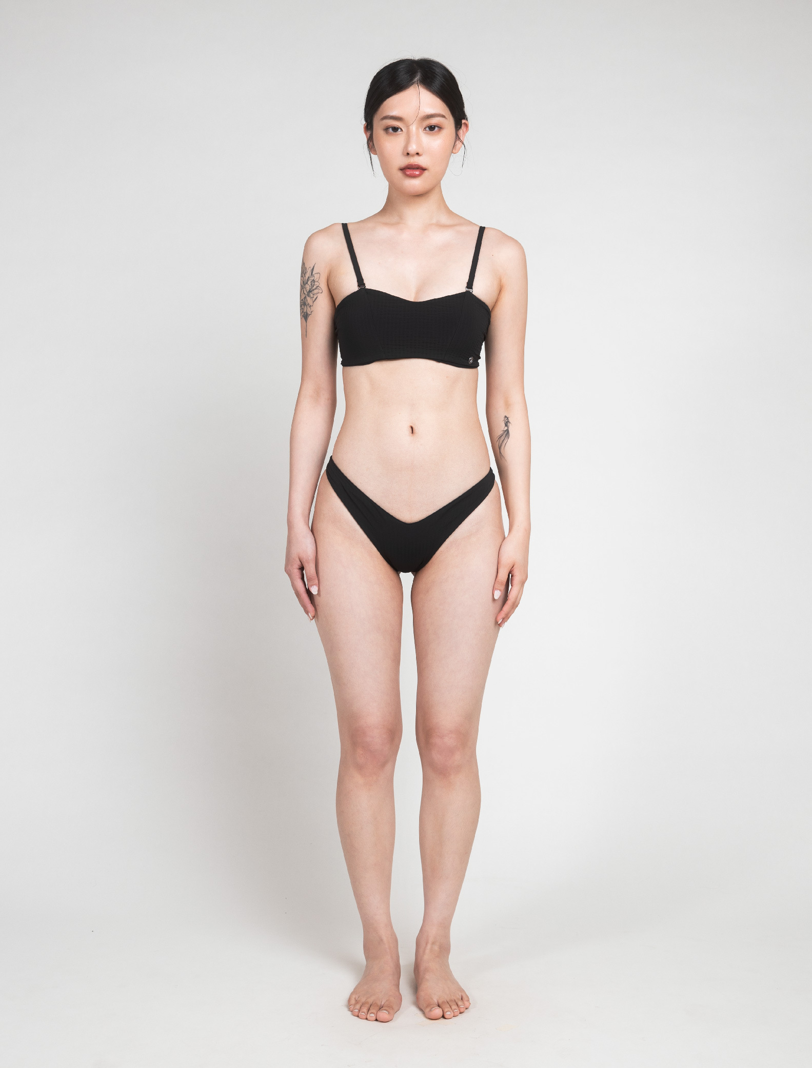 Black 經典黑 / 泡泡紗 調節平口上衣 / Top｜TIMU AQUA