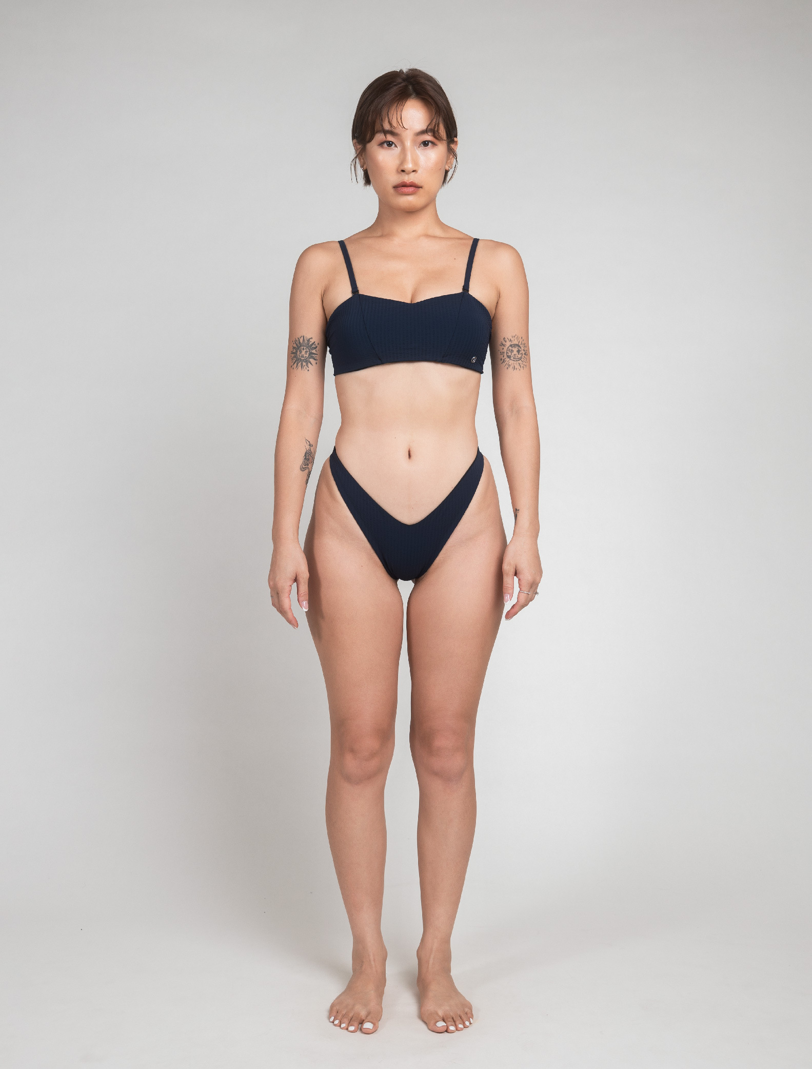 Dark Blue 深海藍 / 泡泡紗 調節平口上衣 / Top｜TIMU AQUA